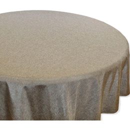 Tischdecke, &Oslash;:150cm, grau, Delindo Lifestyle, Polyester, Tischdecken, "SAMBA", Fleckabweisend, UV-best&auml;ndig, 230 g/m&sup2;