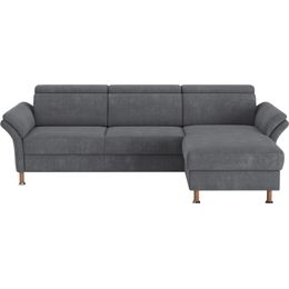 Ecksofa Home Affaire, B:260cm H:85cm T:172cm, grau, 100% Polyester, Wohnzimmer, Sofas, "Calypso L-Form", mit motorischen Funktionen im Sofa und