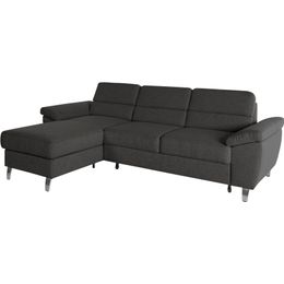 Sit & More Ecksofa SIT & MORE, B:250cm H:88cm T:161cm, grau, Wohnzimmer, Sofas, "Sorano L-Form", wahlweise mit Bettfunktion und Bettkasten