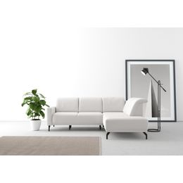 Sit & More Ecksofa SIT & MORE, B:249cm H:84cm T:205cm, silber, Wohnzimmer, Sofas, "Bailando L-Form", wahlweise mit Kopfteilverstellung und Vorziehsitz, motorisch