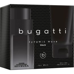 Bugatti Herren Eau de Toilette "Bugatti Dynamic Move Black for him GP EdT 100ml + 200 ml SG", schwarz, Parf&uuml;ms, Herrenduft-Set mit Lavendel, Moschus