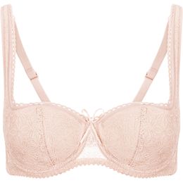 SuSa Damen Dirndl-BH "Wiesn Zauber", Gr. 80, beige, Spitze, Obermaterial: 52% Baumwolle, 40% Polyamid, 8% Elasthan, unifarben, BHs, Soft-Cups,