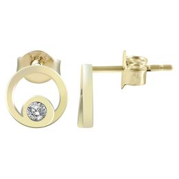 Adelia&acute;s ADELIA ́S Damen Paar Ohrh&auml;nger "Damen Ohrstecker aus Gold 333 und Zirkonia &Oslash; 8 mm", Damen, Gelbgold 333 Gold, gold, Gelbgold 333, Gold, Ohrringe