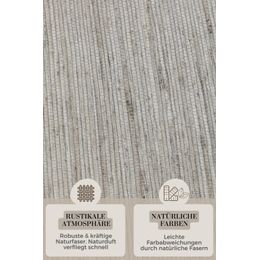 Teppich Hanse Home, B:160cm H:5mm L:230cm, wei&szlig;, Jute, Wohnzimmer, Teppiche, "Dhaka Juteteppich", L&auml;ufer, handgewebt, Jute, Wolle, Natur, Wohnzimmer,
