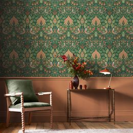 Vliestapete "Dove & Rose Woodland", B/L: x 10m, Rollen: 1grun, WILLIAM MORRIS AT HOME, Wohnzimmer, Tapeten, Design Tapeten