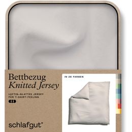 Bettbezug Schlafgut, B:240cm L:220cm, beige, Jersey, Obermaterial: 95% Baumwolle, 5% Elasthan, Bettbez&uuml;ge, "Premium Bettbezug Knitted Jersey (1 St)",