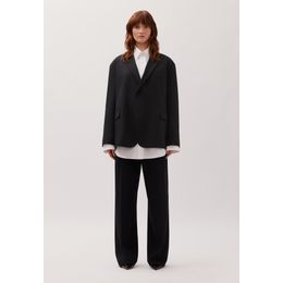 Herren Sakko, schwarz, Gr. L, STUDIO SEIDENSTICKER, unifarben, 100% Polyester, Sakkos, 1/1 Uni