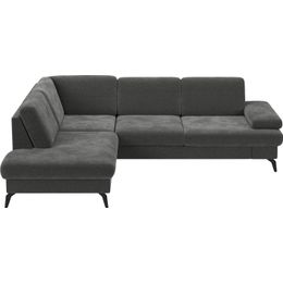 Sit & More Ecksofa SIT & MORE, B:262cm H:82cm T:212cm, braun, 95% Polyester 5% Polyamid, Wohnzimmer, Sofas, "Morris L-Form, inkl. Sitztiefenverstellung",