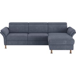 Ecksofa Home Affaire, B:260cm H:85cm T:172cm, grau, 100% Polyester, Wohnzimmer, Sofas, "Calypso L-Form", mit motorischen Funktionen im Sofa und