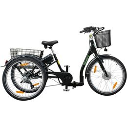 SACHSENRAD E-Bike "T3A Trio II Faltbar mit Alarmanlage", 40cm, 24 Zoll (60,96cm)schwarz, Elektrofahrr&auml;der