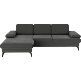 Sit & More Ecksofa SIT & MORE, B:275cm H:82cm T:171cm, braun, 95% Polyester 5% Polyamid, Wohnzimmer, Sofas, "Morris L-Form, inkl. Sitztiefenverstellung",