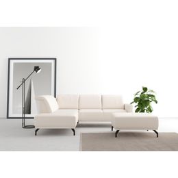 Sit & More Ecksofa SIT & MORE, B:249cm H:84cm T:205cm, beige, Wohnzimmer, Sofas, "Bailando L-Form", wahlweise mit Kopfteilverstellung und Vorziehsitz, motorisch