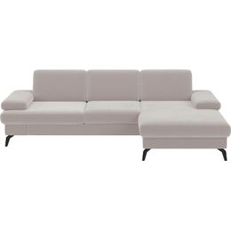 Sit & More Ecksofa SIT & MORE, B:275cm H:82cm T:171cm, grau, 100% Polyester, Wohnzimmer, Sofas, "Morris L-Form, inkl. Sitztiefenverstellung", wahlweise mit