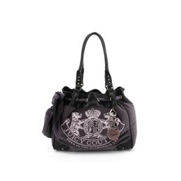 Juicy Couture Damen Tragetasche "DAYDREAMER CLASSIC CREST LARGE DOUBLE HANDLE BAG _ Damen"grau, Polyester, Polyurethan, Taschen, Tragetasche Damen,
