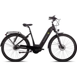 SAXONETTE E-Bike "Quantum Plus", 50cm, 28 Zoll (71,12cm), schwarz, Elektrofahrr&auml;der, Pedelec, Elektrofahrrad f&uuml;r Damen u. Herren