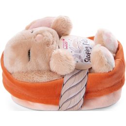 Nici Kinder Kuscheltier "Sleeping Pets GREEN, Hase 12 cm", braun, Pl&uuml;sch, Polyester, H:12cm, Pl&uuml;schfiguren, schlafend im K&ouml;rbchen