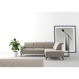 Sit & More Ecksofa SIT & MORE, B:249cm H:84cm T:205cm, braun, Wohnzimmer, Sofas, "Bailando L-Form", wahlweise mit Kopfteilverstellung und Vorziehsitz, motorisch