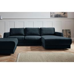 Ecksofa OTTO HOME, B:264cm H:80cm T:175cm, gr&uuml;n, Luxus-Microfaser Lederoptik (100% Polyester);Struktur grob (100% Polyester);Samtoptik (100%