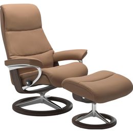 Fu&szlig;hocker stressless, B:57cm H:43cm T:47cm, braun, Leder BATICK: BATICK ist ein leicht korrigiertes, durchgef&auml;rbtes und genarbtes M&ouml;belleder, bei dem