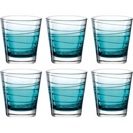Leonardo Whiskyglas "VARIO STRUTTURA", &Oslash; 8,3cm x 9cm, 250ml, 6 Stk., blau, Trinkgef&auml;&szlig;e, 250 ml, 6-teilig