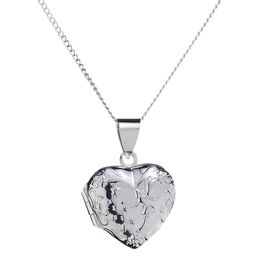 Firetti Damen Kette mit Anh&auml;nger "Schmuck Geschenk Silber 925 Halsschmuck Halskette Panzerkette Herz", Silber 925 (Sterlingsilber), L: 42, silber,