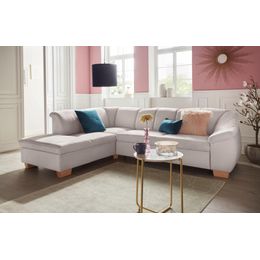 Sit & More Ecksofa SIT & MORE, B:272cm H:82cm T:206cm, grau, Wohnzimmer, Sofas, "Santo L-Form", mit Federkern, wahlweise mit Bettfunktion und Stauraum