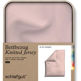 Bettbezug Schlafgut, L:200cm, lila, Jersey, Obermaterial: 95% Baumwolle, 5% Elasthan, Bettbez&uuml;ge, "Premium Bettbezug Knitted Jersey (1 St)",