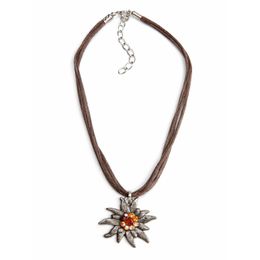 Allg&auml;u Rebell ALLG&Auml;U REBELL Damen Collier "Maria", braun, Basic, Metall, Halsketten, mit Edelwei&szlig;
