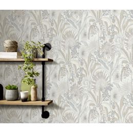 Erismann Vliestapete "Vliestapete Flower Power", B/L: 0,53m x 10,05m, Rollen: 1, beige, Wohnzimmer, Tapeten, Phthalate frei