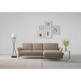 Sit & More Ecksofa SIT & MORE, B:253cm H:84cm T:165cm, grau, Wohnzimmer, Sofas, "Fashion L-Form", wahlweise mit Kopfteilverstellung, Vorziehsitz, motorisch,