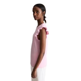 Marc O'Polo Damen T-Shirt "aus Bio-Baumwoll-Mix"light pink, Gr. XL, MARC O'POLO DENIM, unifarben, Obermaterial: 96% Baumwolle, 4% Elasthan, Shirts