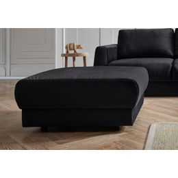 Hocker OTTO HOME, B:92cm H:44cm T:85cm, schwarz, Luxus-Microfaser Lederoptik (100% Polyester);Struktur grob (100% Polyester);Samtoptik (100%
