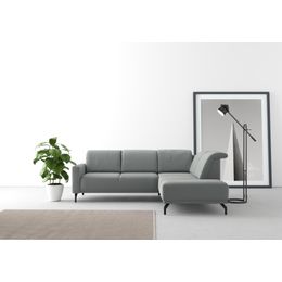 Sit & More Ecksofa SIT & MORE, B:249cm H:84cm T:205cm, grau, Wohnzimmer, Sofas, "Bailando L-Form", wahlweise mit Kopfteilverstellung und Vorziehsitz, motorisch