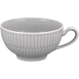 Seltmann Weiden Tasse "Amina", &Oslash; 12cm x 5,5cm, 220ml, 1grau, Trinkgef&auml;&szlig;e, Teetasse aus Porzellan mit Relief