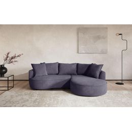 Ecksofa COTTA, B:260cm T:160cmtiefblau, 94% POLYESTER (PES) 6% POLYAMID(PA), Wohnzimmer, Sofas, "Sana L-Form"