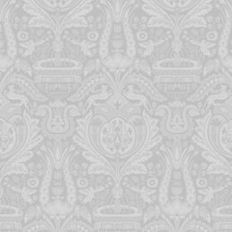 Laura Ashley Vliestapete "Heraldic Damask", B/L: 0,52m x 10m, Rollen: 1, grau, Wohnzimmer, Tapeten, FSC zertifiziert, mit lebhaftem Druck, 10 Meter