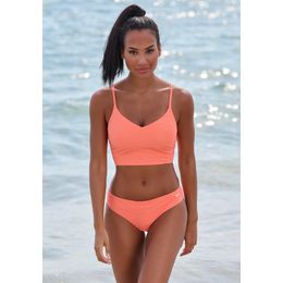 Sunseeker Damen Bikini-Hose "Loretta", orange, Gr. 42, Strukturmuster, unifarben, Polyamid, Badehosen, mit Strukturmuster