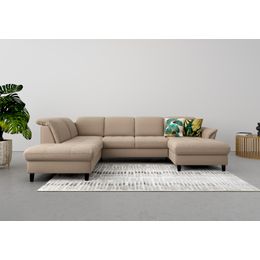 Sit & More Wohnlandschaft SIT & MORE, B:312cm H:88cm T:224cm, grau, 98% Polyester, 2% Polyamid, Sofas, "Maggiore U-Form", wahlweise mit Kopfteilverstellung,