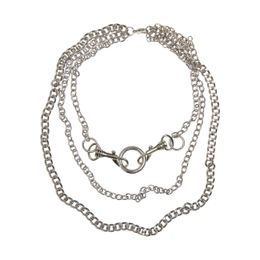 Urban Classics Damen Kette mit Anh&auml;nger "Urban Classics Unisex Carabiner Necklace", onesize, Eisensilber, Eisen, Halsketten