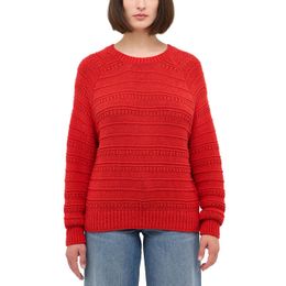 Mustang Damen Strickpullover "Damen Style Silas"rot, Gr. L, Strick, 50% Baumwolle, 50% Polyacryl, Pullover