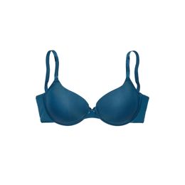 Lascana Damen Schalen-BH "T-Shirt-BH, B&uuml;gel-BH, Ela - perfect basic", Gr. 70, gr&uuml;n, Microtouch, Obermaterial: 82% Polyamid (TACTEL), 18% Elasthan