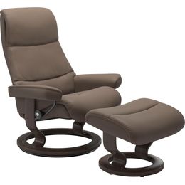 Fu&szlig;hocker stressless, B:57cm H:40cm T:47cm, braun, Leder BATICK: BATICK ist ein leicht korrigiertes, durchgef&auml;rbtes und genarbtes M&ouml;belleder, bei dem