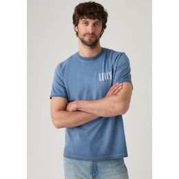 Levi's LEVI'S Herren T-Shirt "RELAXED FIT TEE", blau, Gr. S, Jersey, Obermaterial: 100% Baumwolle, Shirts, mit Logoschriftzug