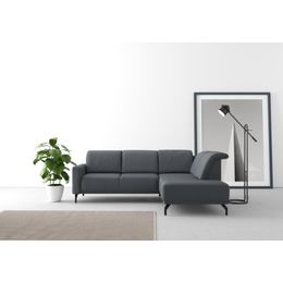 Sit & More Ecksofa SIT & MORE, B:249cm H:84cm T:205cm, grau, Wohnzimmer, Sofas, "Bailando L-Form", wahlweise mit Kopfteilverstellung und Vorziehsitz, motorisch