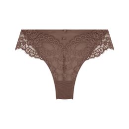 Hunkem&ouml;ller HUNKEM&Ouml;LLER Damen Hipster "Brazilian Daisy", Gr. Sbraun, 89% Polyamid, 11% Elasthan, Unterhosen