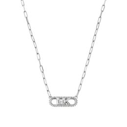 Michael Kors Damen Kette mit Anh&auml;nger "Schmuck Geschenk Silber 925 Halsschmuck PREMIUM EMPIRE Oval", Silber 925 (Sterlingsilber), silber, Silber 925