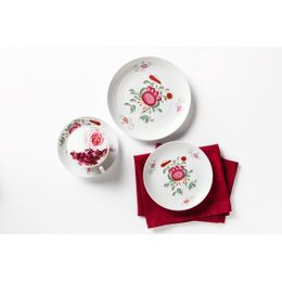 Seltmann Weiden Kuchenplatte "Amina Ostfriesenrose", B/H/L: 15,4cm x 3,2cm x 35cm, wei&szlig;, Servierplatten, Servierplatte