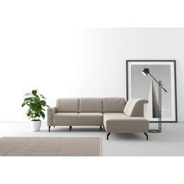 Sit & More Ecksofa SIT & MORE, B:249cm H:84cm T:205cm, braun, Wohnzimmer, Sofas, "Bailando L-Form", wahlweise mit Kopfteilverstellung und Vorziehsitz, motorisch