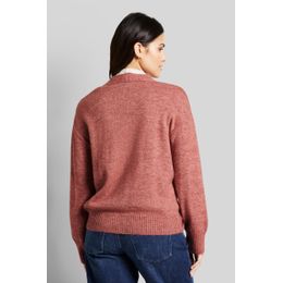 Bugatti Damen Strickjacke, rot, Gr. S, unifarben, 54% Polyacryl, 32% Polyester, 14% Wolle, Strickjacken, aus Wollmischung