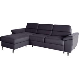 Sit & More Ecksofa SIT & MORE, B:250cm H:88cm T:161cm, grau, Wohnzimmer, Sofas, "Sorano L-Form", wahlweise mit Bettfunktion und Bettkasten
